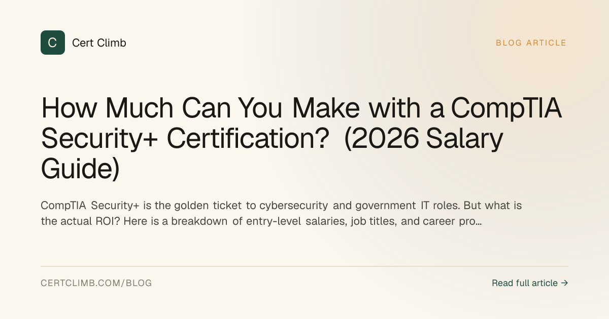 How Much Can You Make with a CompTIA Security+ Certification? (2026 ...